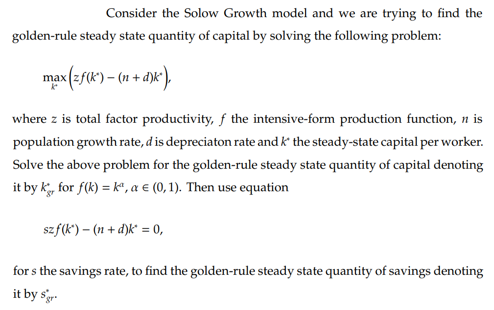 Solved Consider the Solow Growth model and we are trying to | Chegg.com