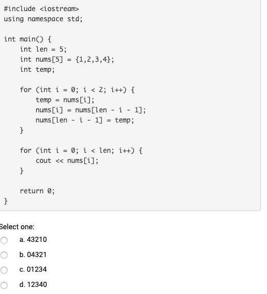 Solved #include using namespace std; int mainO) f int int | Chegg.com