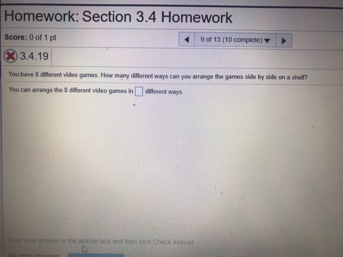 Solved Homework: Section 3.4 Homework Score: 0 of 1 pt 9 of | Chegg.com