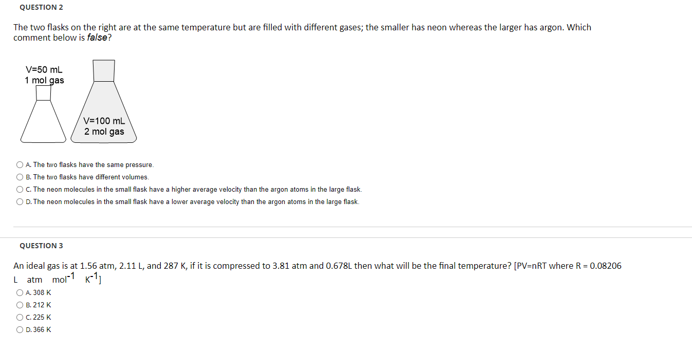 Solved The two flasks on the right are at the same | Chegg.com