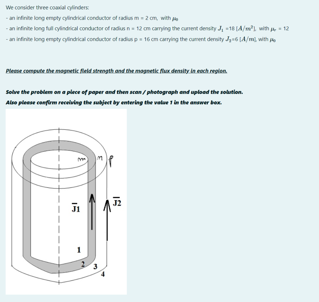 Solved We consider three coaxial cylinders: - an infinite | Chegg.com Solved We consider three coaxial cylinders: - an infinite | Chegg.com