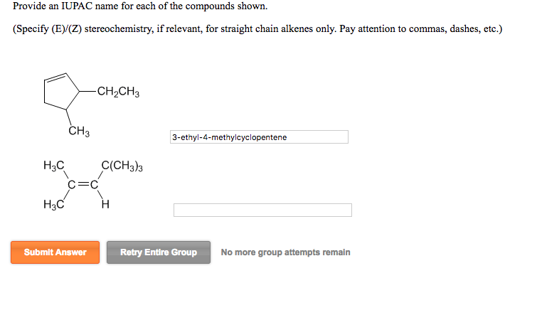 Solved Provide an IUPAC name for each of the compounds | Chegg.com