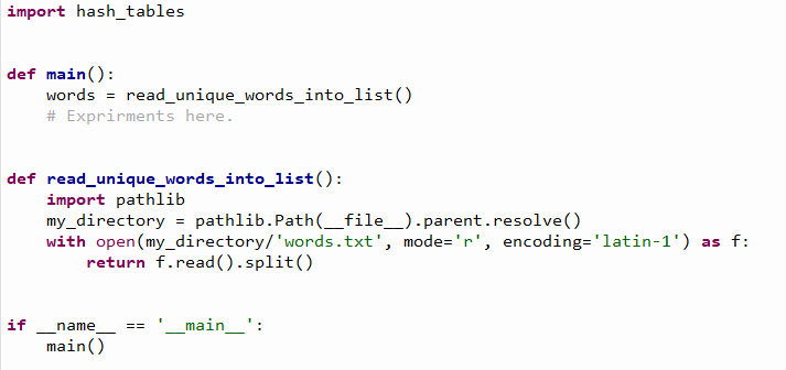 Solved (c) Write code in exp_hash_table.py that runs the | Chegg.com