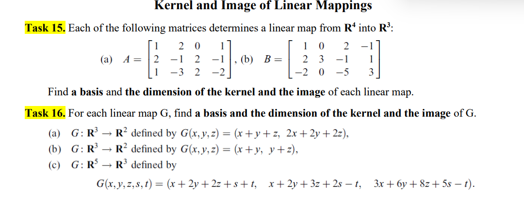 Solved (a) A=⎣⎡1212−1−30221−1−2⎦⎤ (b) B=⎣⎡12−20302−1−5−113⎦⎤ | Chegg.com