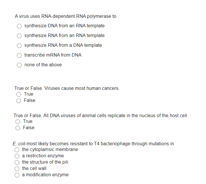 Solved A virus uses RNA-dependent RNA polymerase to | Chegg.com