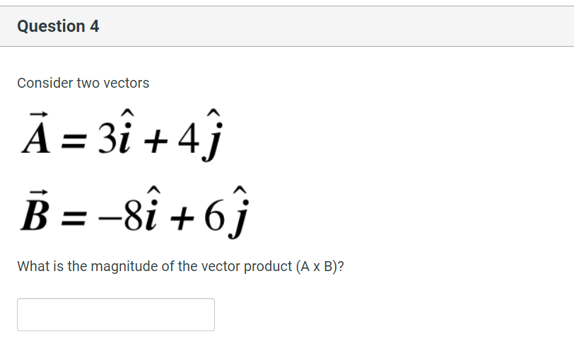 Solved A=3i^+4j^B=−8i^+6j^The figure shows two vectors B and | Chegg.com