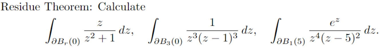Solved Residue Theorem: Calculate | Chegg.com