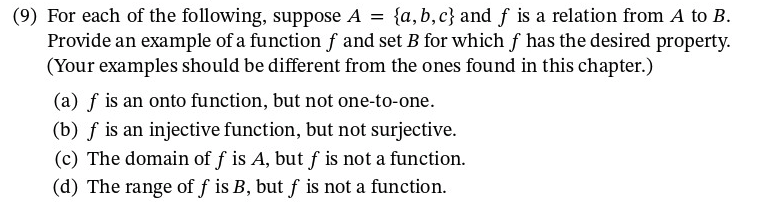 Solved (2) For each of the following functions, determine if | Chegg.com