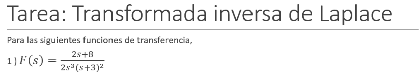 Tarea: Transformada inversa de Laplace 1) | Chegg.com