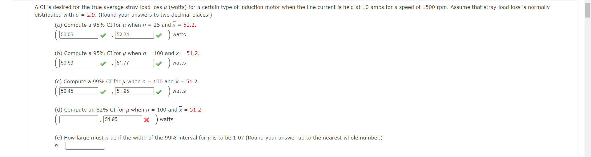 Solved distributed with σ=2.9. (Round your answers to two | Chegg.com