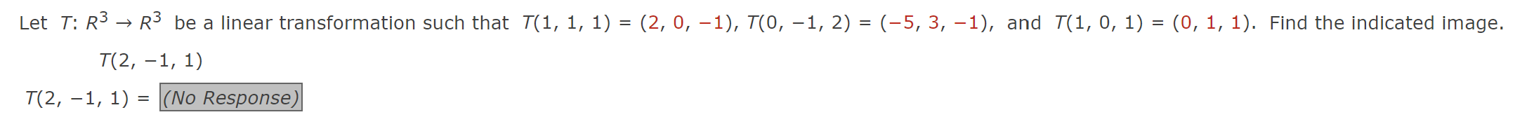 Solved Let T:R3→R3 be a linear transformation such that | Chegg.com