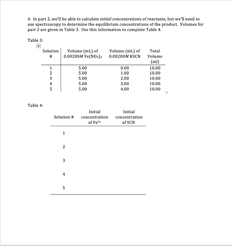 Solved I needed help completing these two tables was unsure | Chegg.com