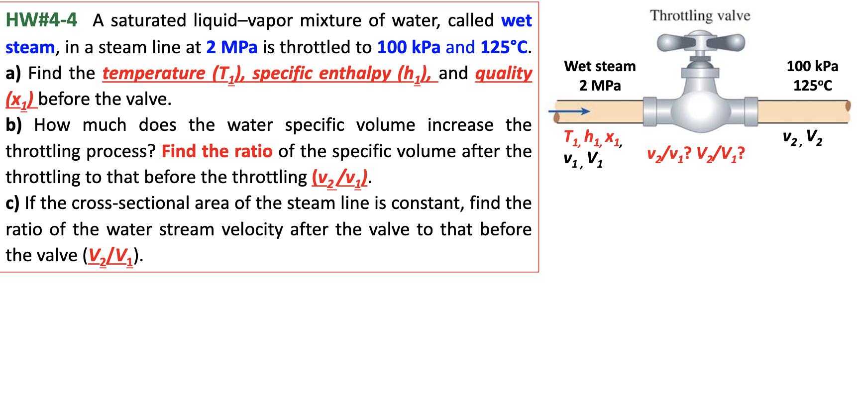 Solved HW\#4-4 A saturated liquid-vapor mixture of water, | Chegg.com