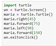 Solved Turtle Graphics is a library included in the standard | Chegg.com