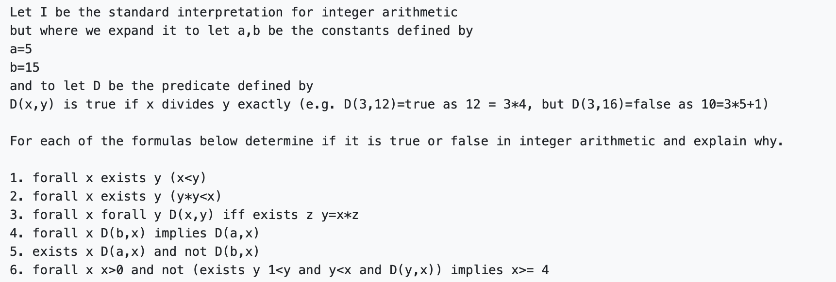 Solved Let I be the standard interpretation for integer | Chegg.com