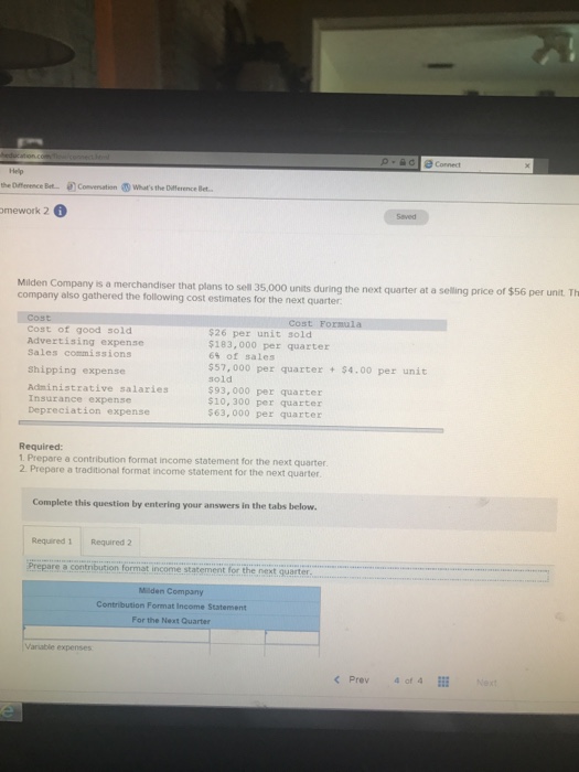 Solved Hep mework 2 Milden Company i company also gathered | Chegg.com