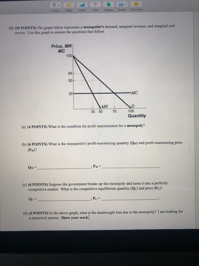 Solved TT Insert Table Chart Text Shape Media Comment (3) | Chegg.com