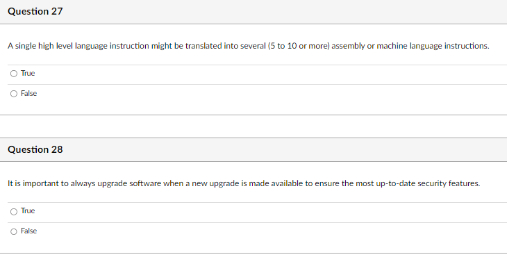Solved A single high level language instruction might be | Chegg.com