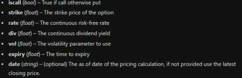 Solved Create a REST API to calculate the price and Greeks | Chegg.com