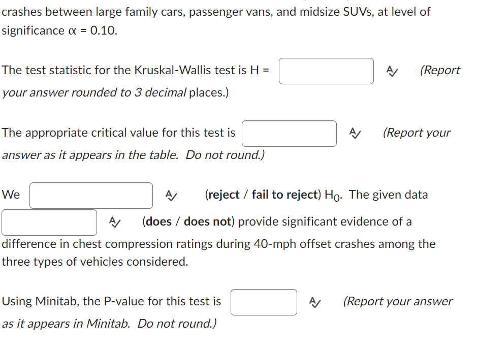 Solved The Insurance Institute for Highway Safety conducts | Chegg.com