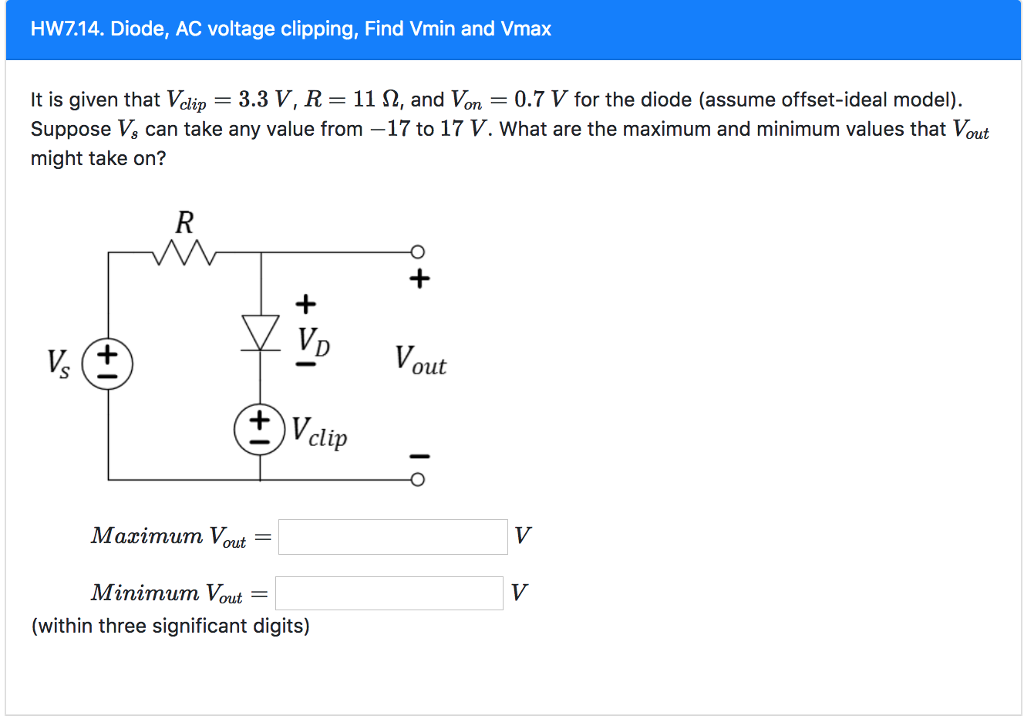 Solved HW713. Diode, 2 diodes, Find operating point Assume | Chegg.com