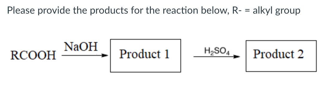 Solved Please provide the products for the reaction below, | Chegg.com