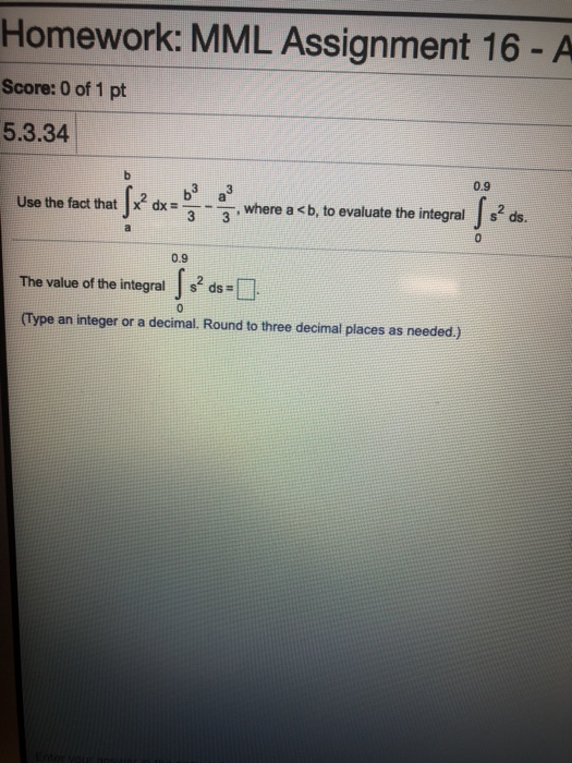 Solved Homework: MML Assignment 16 A Score: 0 of 1 pt 5.3.34 | Chegg.com