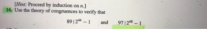 Solved Can some one please help me with these Number theory | Chegg.com