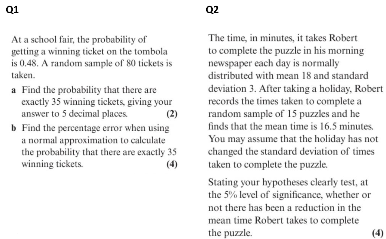 Solved Q1 Q2 At a school fair, the probability of getting a | Chegg.com