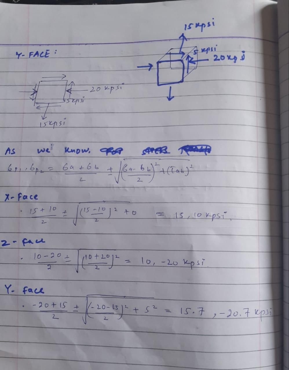 Solved Draw the 3D mohr’s circle for the element shown. Also | Chegg.com