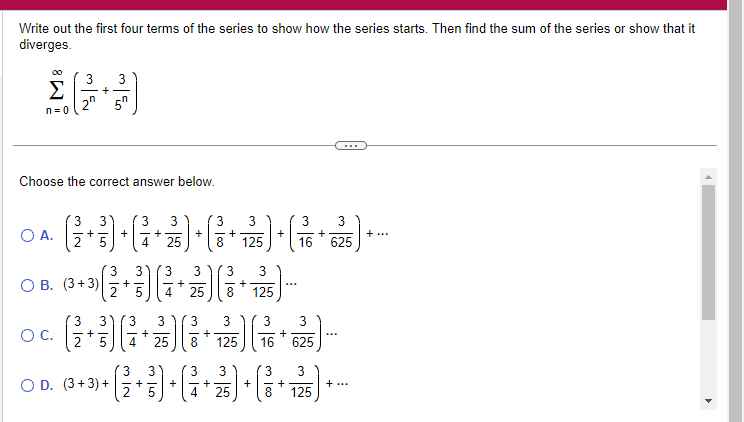 Solved Write Out The First Four Terms Of The Series To Show