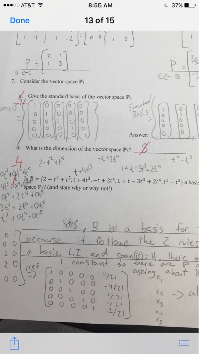 Solved Consider the vector space P_5 Give the standard | Chegg.com