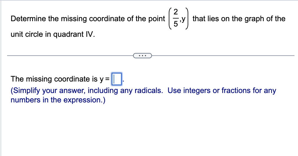 Solved Determine the missing coordinate of the point (52,y) | Chegg.com