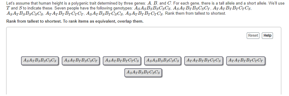 Solved Let's assume that human height is a polygenic trait | Chegg.com