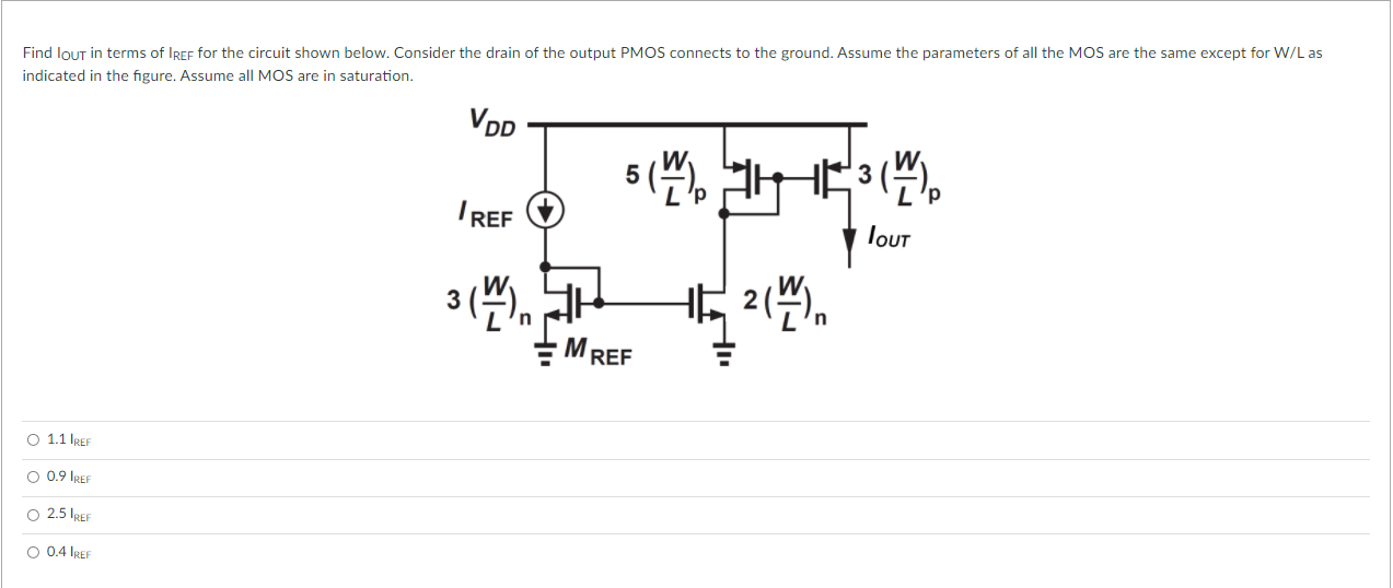 Solved Find lout in terms of Irer for the circuit shown | Chegg.com