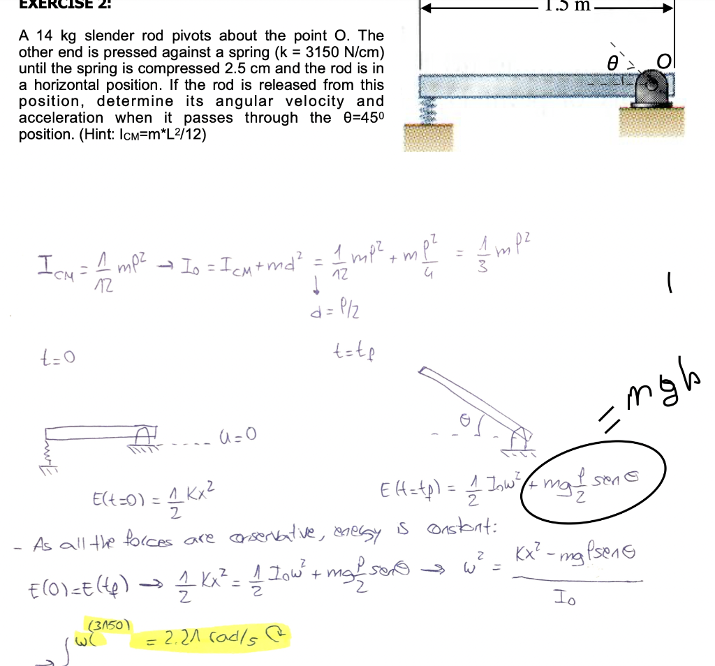 Solved Someone can explain to me why mgh=mgL/2sin(Theta) | Chegg.com