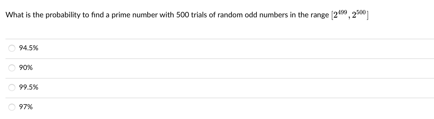 Solved What is the probability to find a prime number with | Chegg.com