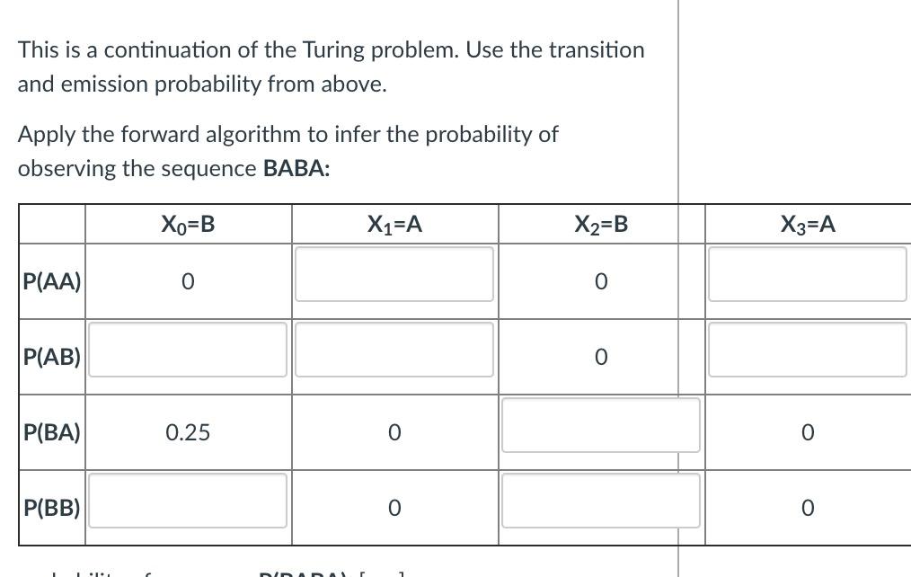Solved This is a continuation of the Turing problem. Use the | Chegg.com