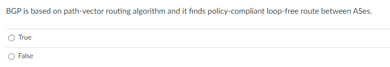 Solved BGP is based on path-vector routing algorithm and it | Chegg.com