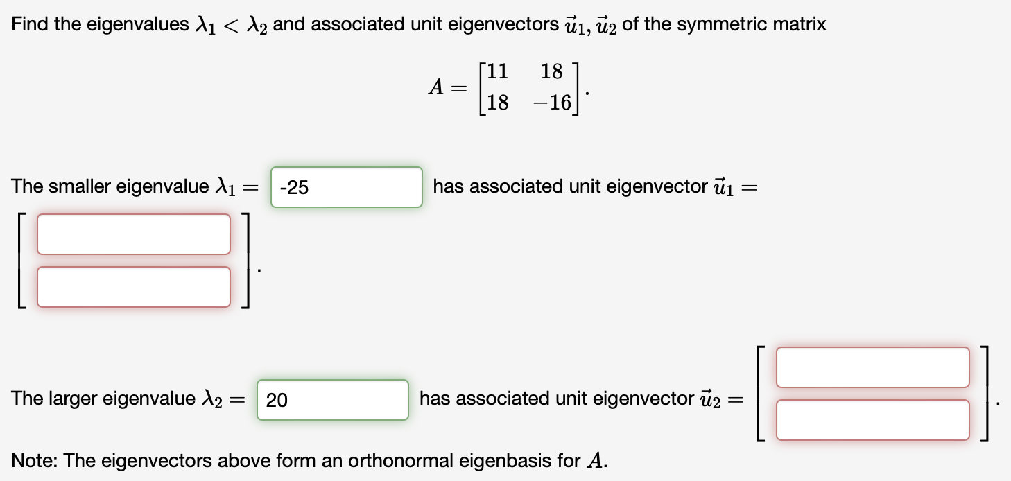 Solved Find The Eigenvalues λ1 1576