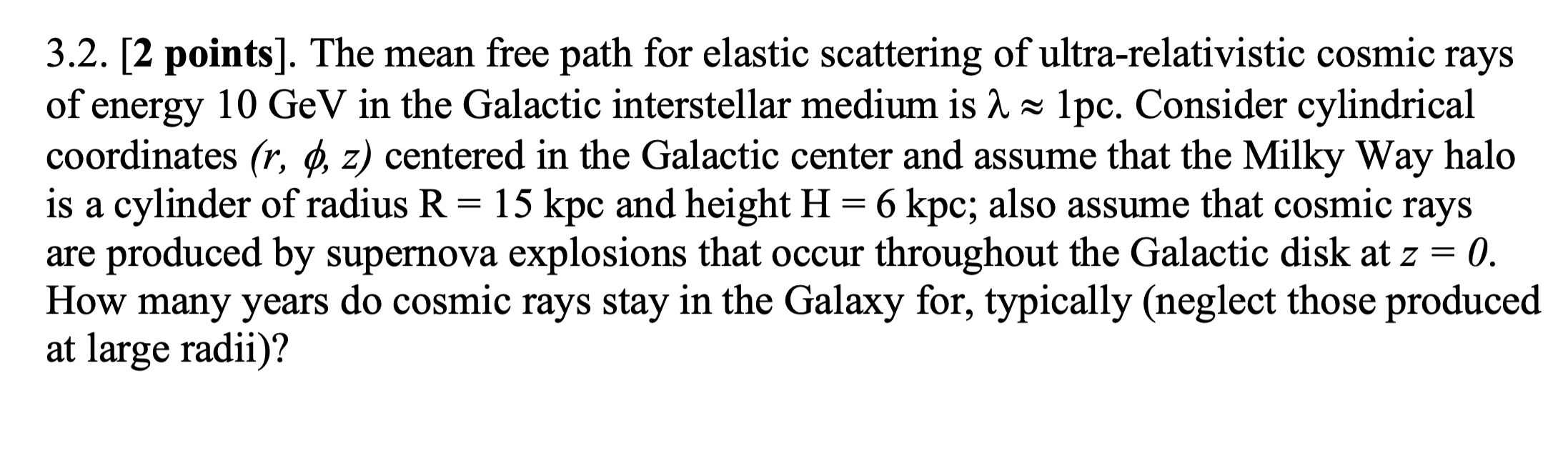 3.2. [2 points]. The mean free path for elastic | Chegg.com