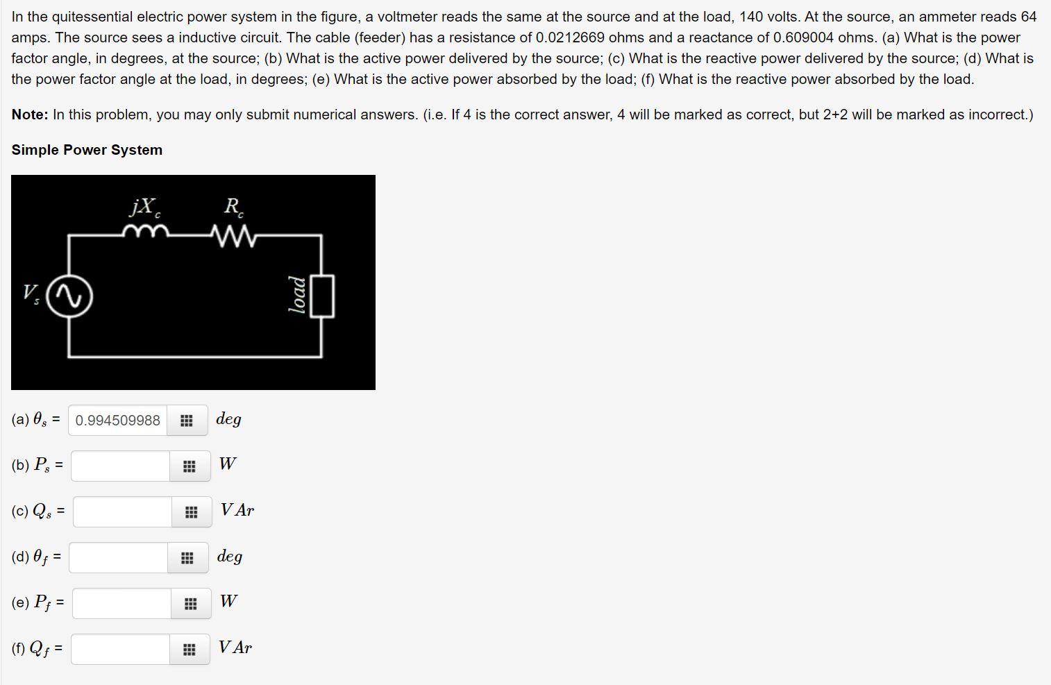 Solved In the quitessential electric power system in the | Chegg.com
