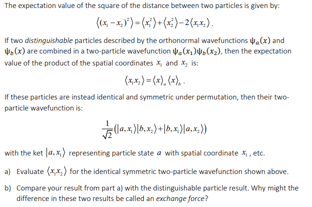 Solved The expectation value of the square of the distance | Chegg.com