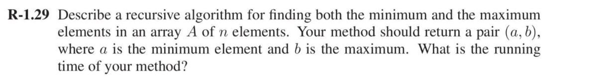 Solved R-1.29 Describe a recursive algorithm for finding | Chegg.com