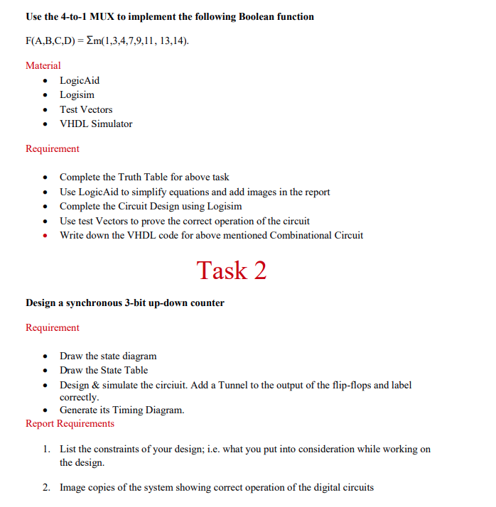 Solved F(A,B,C,D)=Σm(1,3,4,7,9,11,13,14) Material - LogicAid | Chegg.com