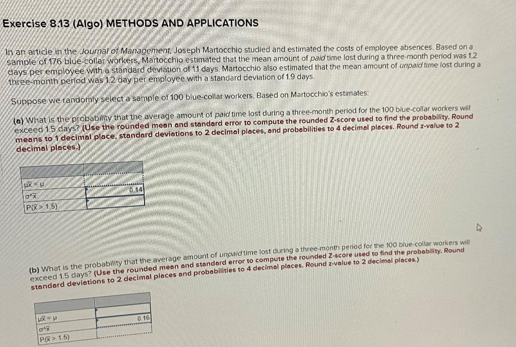 Solved Exercise 8.13 (Algo) METHODS AND APPLICATIONS In an | Chegg.com