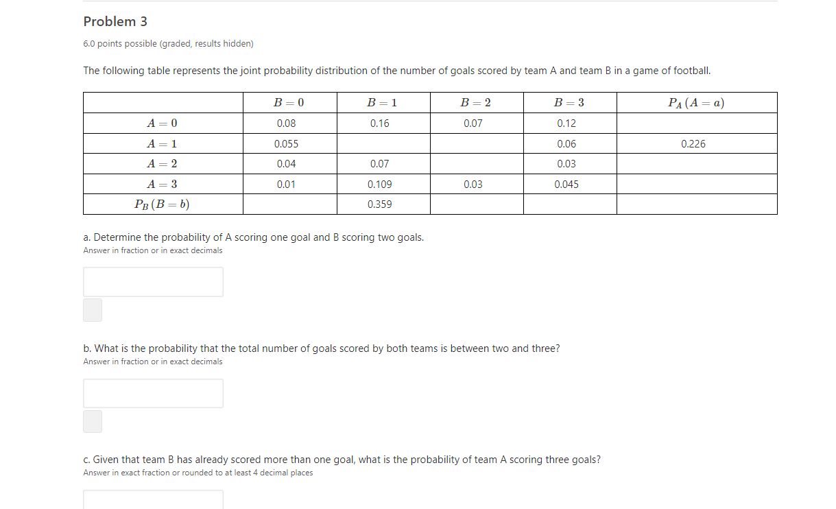 Solved Problem 3 6.0 points possible (graded, results | Chegg.com