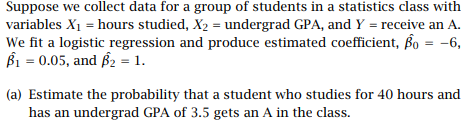 Solved Suppose we collect data for a group of students in a | Chegg.com
