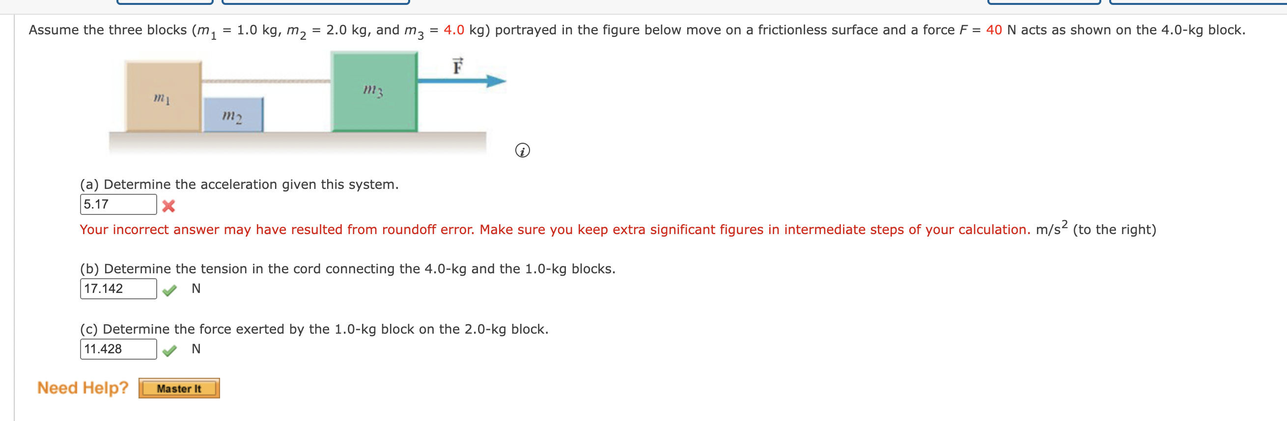 Solved Assume the three blocks (m1=1.0 kg,m2=2.0 kg, and | Chegg.com