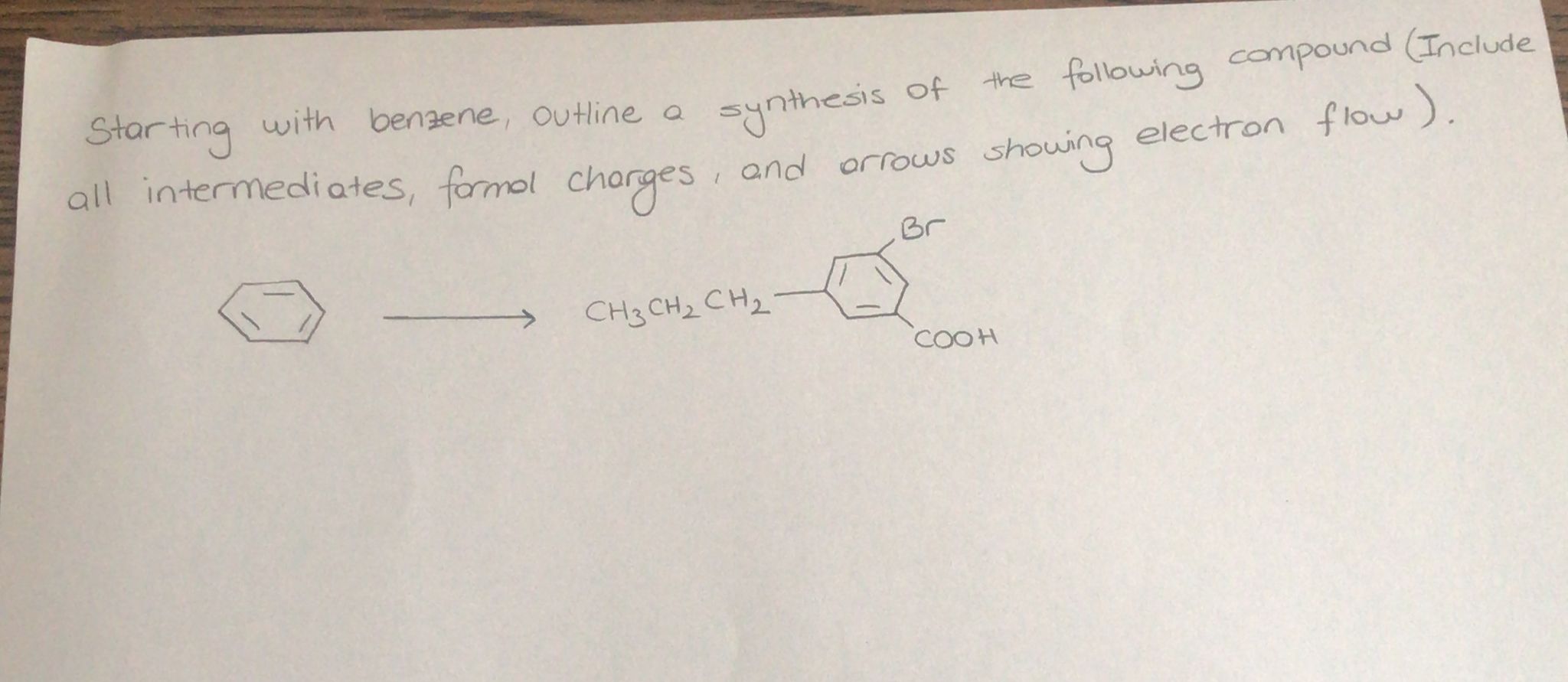 Solved Starting with benzene, outline a synthesis of the | Chegg.com